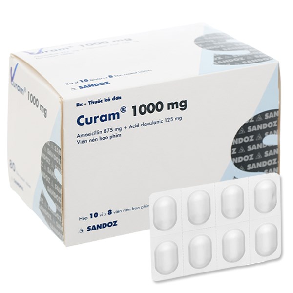 Curam 1000mg trị nhiễm khuẩn (2 vỉ x 7 viên) - 10/2024 ...