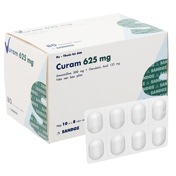 Curam 625mg trị nhiễm khuẩn (10 vỉ x 8 viên) - 10/2024 ...