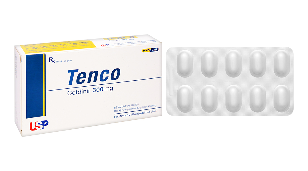 Tenco 300mg trị nhiễm khuẩn từ nhẹ đến vừa (3 vỉ x 10 viên) - 08/2024 ...
