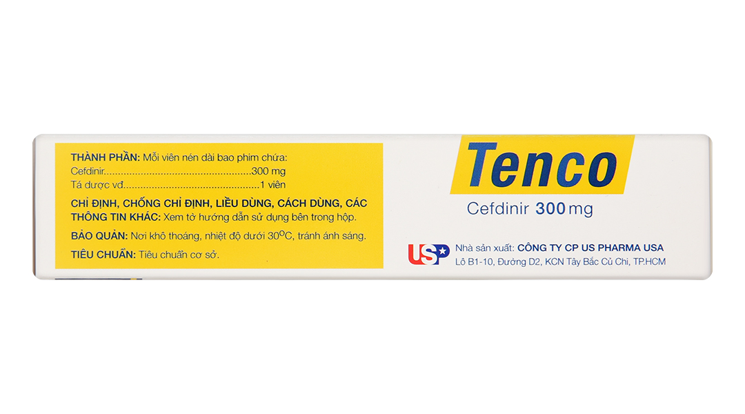 Tenco 300mg trị nhiễm khuẩn từ nhẹ đến vừa (3 vỉ x 10 viên) - 08/2024 ...