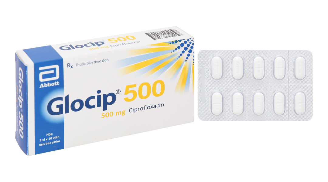 Glocip 500 trị nhiễm khuẩn (3 vỉ x 10 viên) - 08/2024 | nhathuocankhang.com