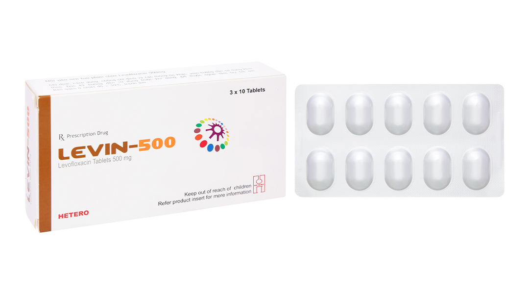 Levin-500 điều trị nhiễm khuẩn nhẹ, vừa hoặc nặng (3 vỉ x 10 viên) - 08 ...