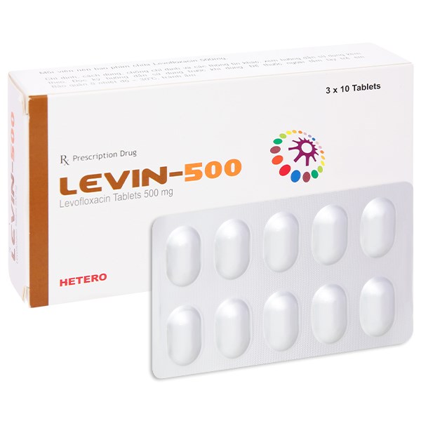 Levin-500 điều trị nhiễm khuẩn nhẹ, vừa hoặc nặng (3 vỉ x 10 viên) - 10 ...