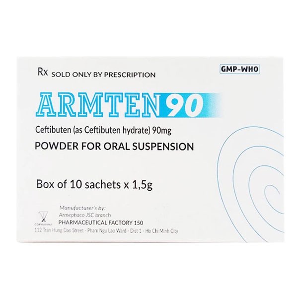 Armten 90 trị các trường hợp nhiễm khuẩn vừa và nhẹ (10 gói x 1,5g ...