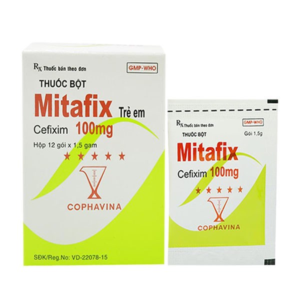 Thuốc bột Mitafix trẻ em 100mg trị nhiễm khuẩn (12 gói x 1,5g) - 09/ ...