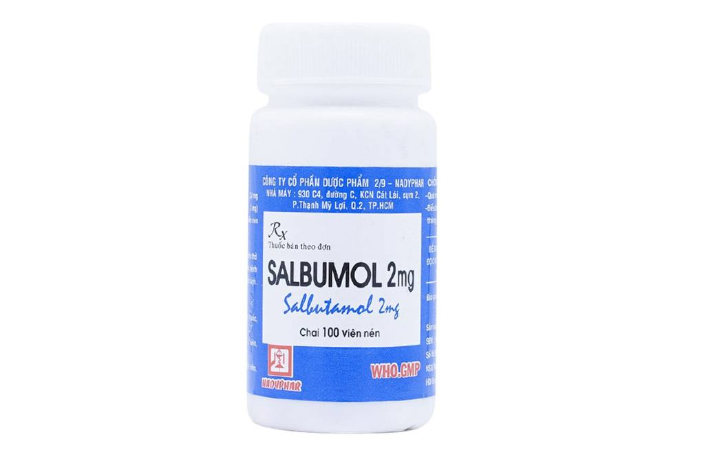 Salbumol 2mg trị hen suyễn chai 100 viên - 08/2024 | nhathuocankhang.com