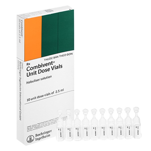 Dung dịch khí dung Combivent kiểm soát co thắt phế quản (10 ống x 2.5ml ...