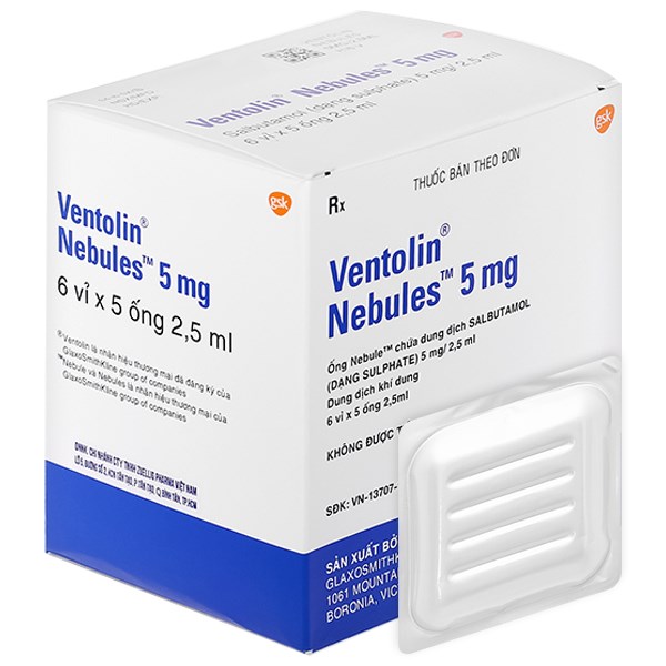 Thuốc Ventolin Nebules 5mg trị hen suyễn (30 ống x 2.5ml) - 11/2024 ...