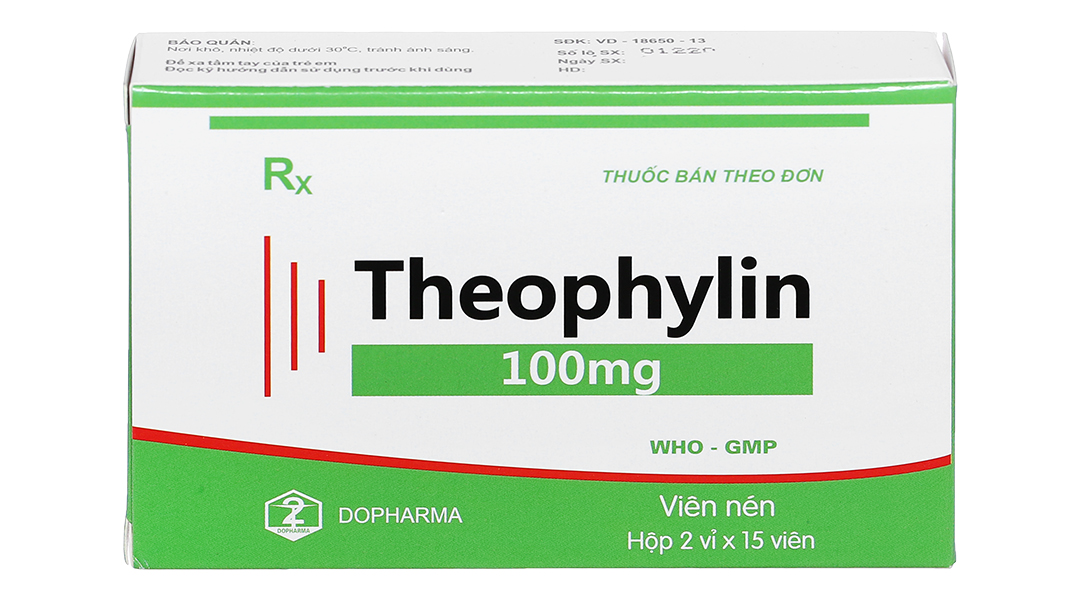 Theophylin Dopharma 100mg trị hen suyễn (2 vỉ x 15 viên) - 08/2024 ...