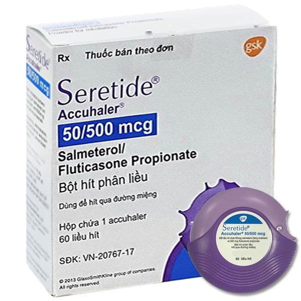 Thuốc xịt Seretide Evohaler DC 25/250mcg trị hen suyễn chai 120 liều ...