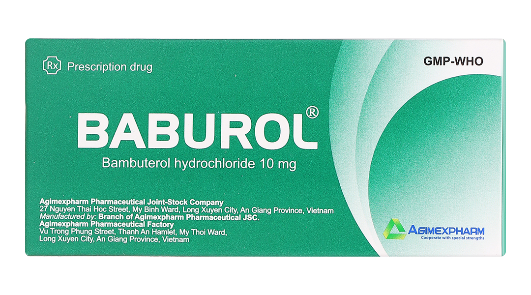 Baburol 10 mg trị hen phế quản, viêm phế quản mạn tính (3 vỉ x 10 viên ...