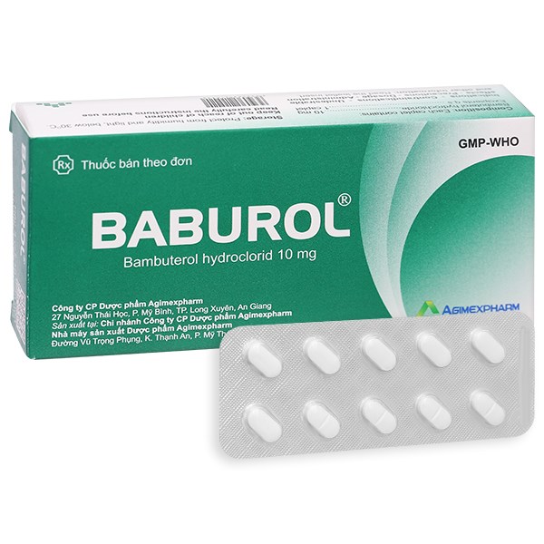 Baburex 10mg trị hen phế quản, viêm phế quản mạn tính (3 vỉ x 10 viên ...