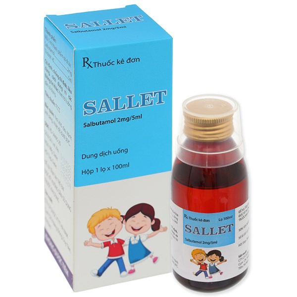 Dung dịch uống Sallet 2mg/5ml trị hen suyễn chai 100ml - 02/2025 ...