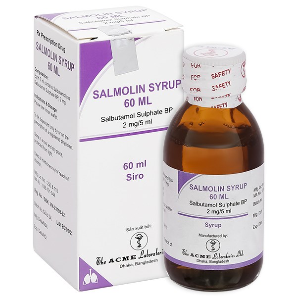 Salmolin Syrup 2mg/5ml trị bệnh hen, co thắt phế quản chai 60ml - 02/ ...