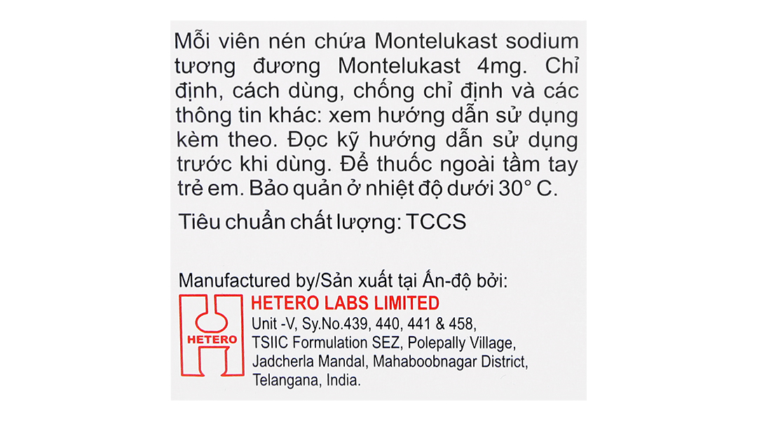 Viên nhai Monte H4 phòng và trị hen suyễn (3 vỉ x 10 viên) - 08/2024 ...