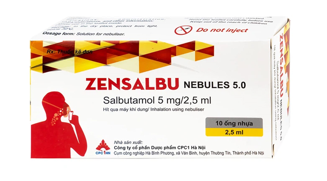 Dung dịch xịt Zensalbu 5mg/2.5ml trị hen cấp, cơn co thắt phế quản (2 vỉ x 5 ống) - 08/2024 ...