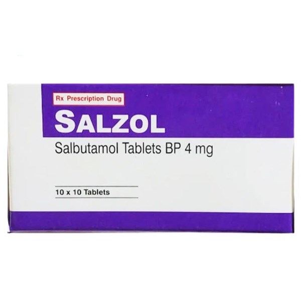 Salzol 4mg trị các chứng hen suyễn, khó thở liên tục (10 vỉ x 10 viên ...