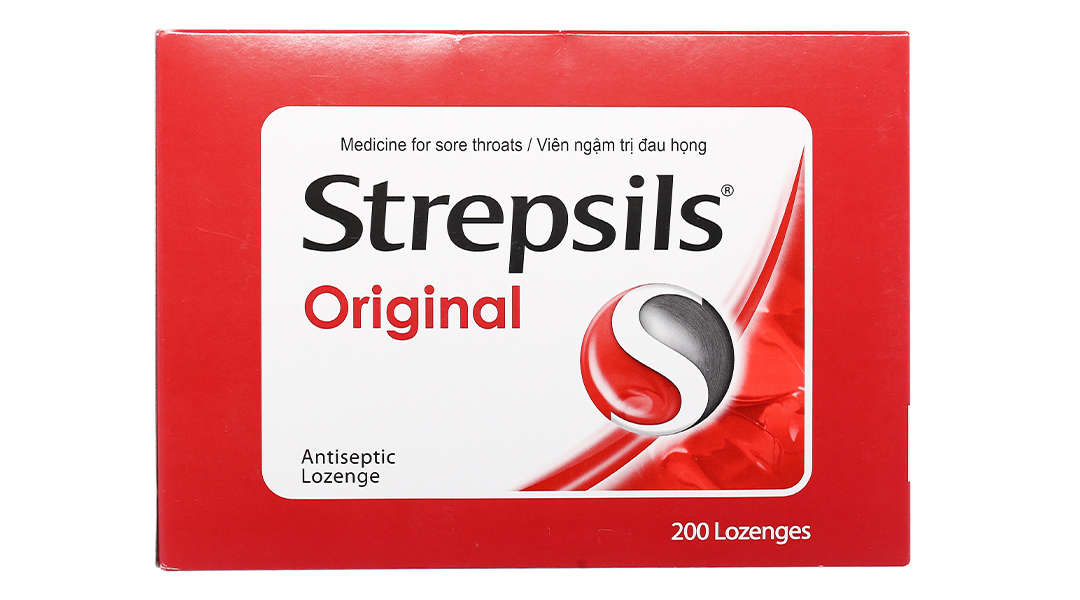 Viên ngậm Strepsils Original kháng khuẩn, giảm đau họng (100 gói x 2 ...