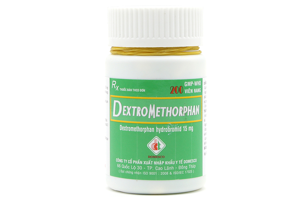 Dextromethorphan Domesco 15mg trị ho khan, ho do kích ứng chai 200 viên ...