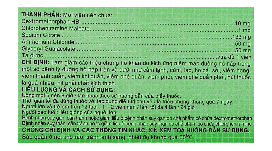 Atussin trị ho trong bệnh lý hô hấp