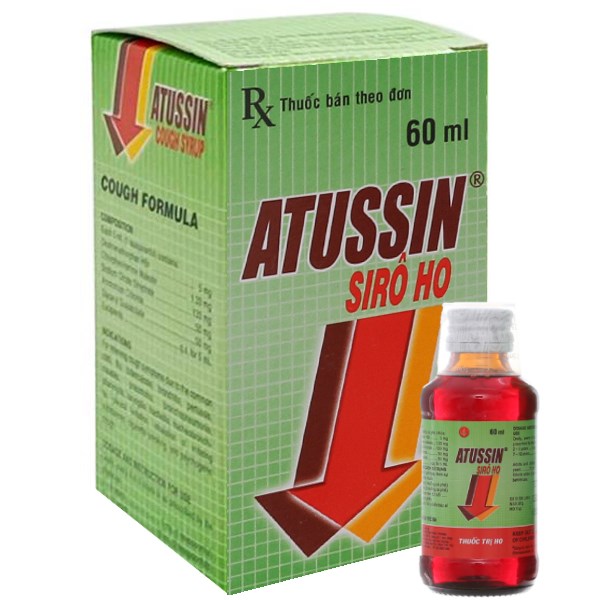 Siro Atussin trị ho trong bệnh lý hô hấp chai 30ml 03/2023 ...