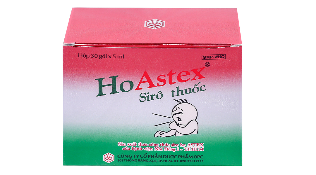 Siro HoAstex trị ho, viêm phế quản (30 gói x 5ml) 03/2023 ...