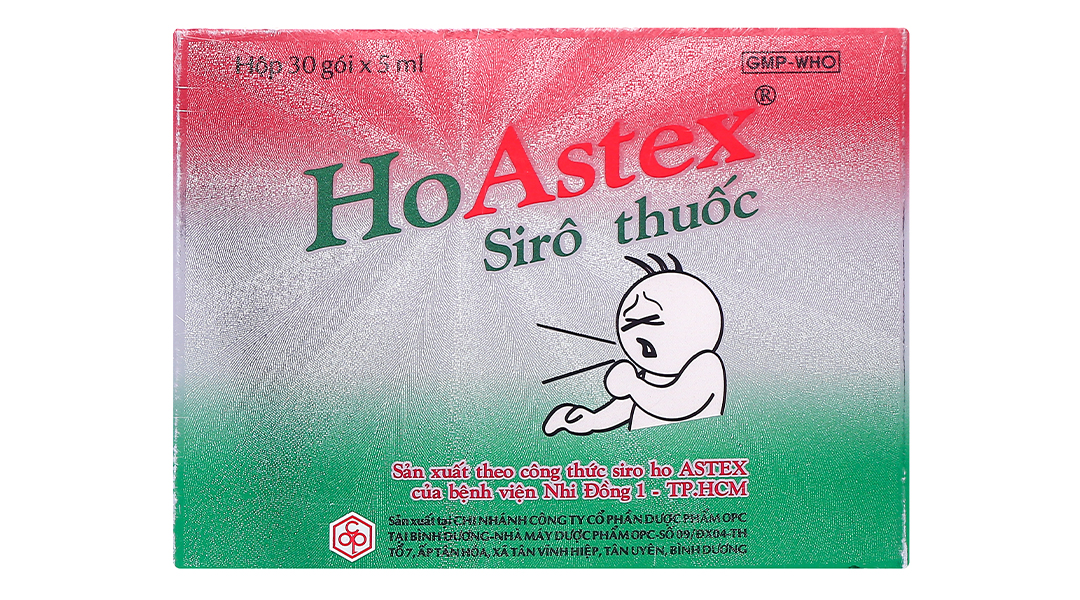 Siro HoAstex trị ho, viêm phế quản (30 gói x 5ml) - 08/2024 ...