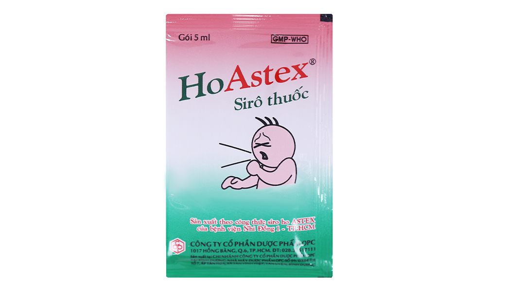 Siro HoAstex trị ho, viêm phế quản (30 gói x 5ml) - 08/2024 ...