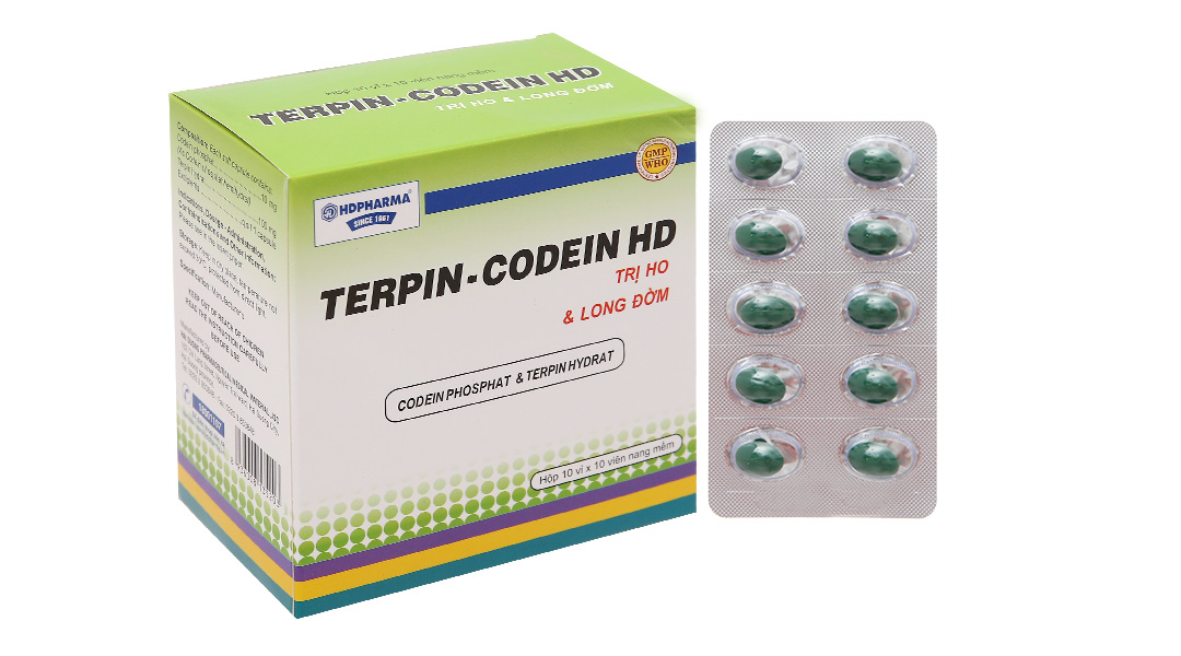 Terpin - Codein HD trị ho khan, ho do kích ứng (10 vỉ x 10 viên) - 08/ ...