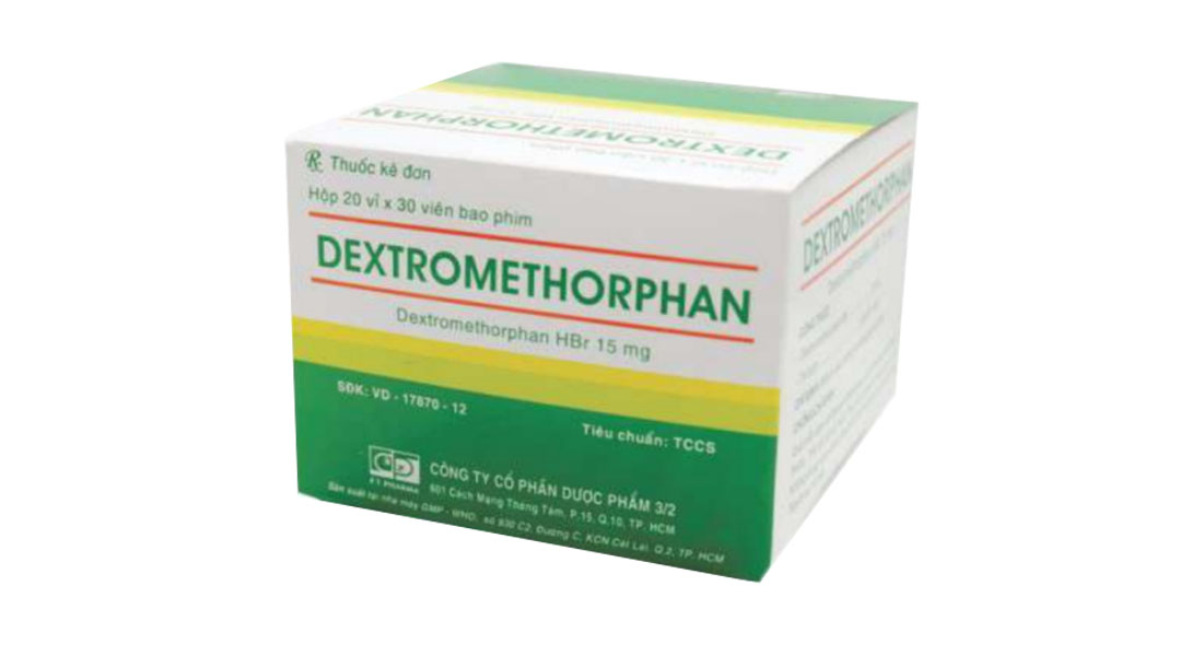Dextromethorphan 15mg FT.Pharma điều trị ho và phế quản bị kích thích (20 vỉ x 30 viên) - 08/ ...