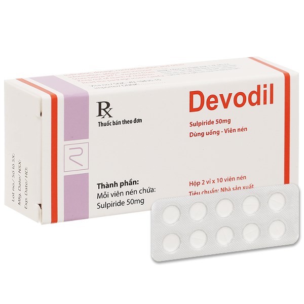 Thuốc Devodil 50mg trị rối loạn hành vi, triệu chứng lo âu (2 vỉ x 10 ...