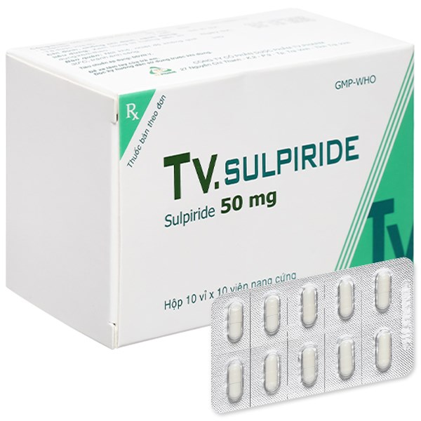 Sulpirid Vidipha 50mg trị tâm thần phân liệt, rối loạn tâm thần (10 vỉ ...