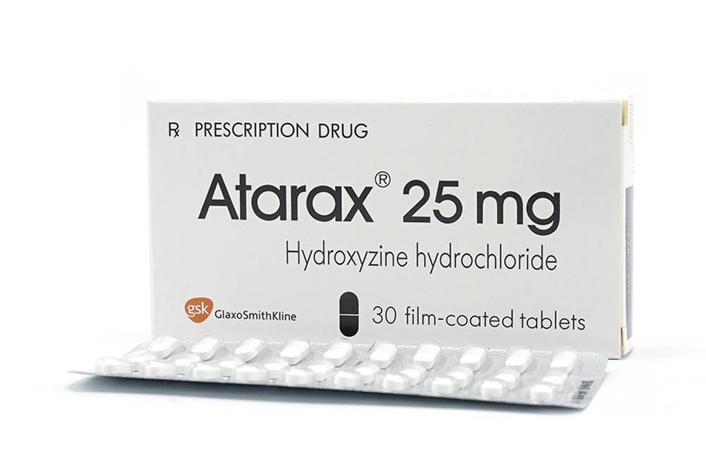 Atarax 25mg giảm lo âu, căng thẳng (1 vỉ x 30 viên) - 08/2024 ...
