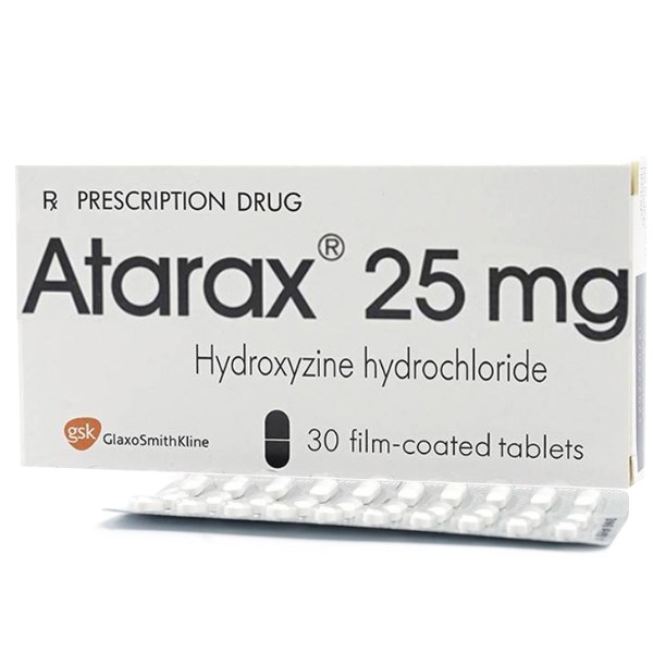 Atarax 25mg giảm lo âu, căng thẳng (1 vỉ x 30 viên) - 10/2024 ...