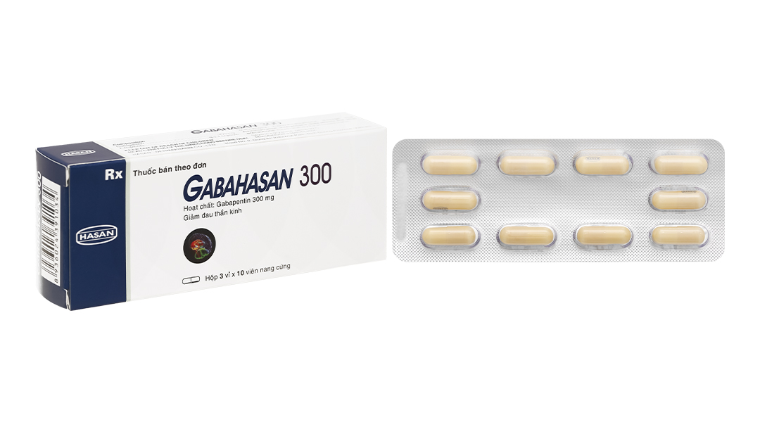 Gabahasan 300 trị động kinh, đau dây thần kinh (3 vỉ x 10 viên) - 08/ ...