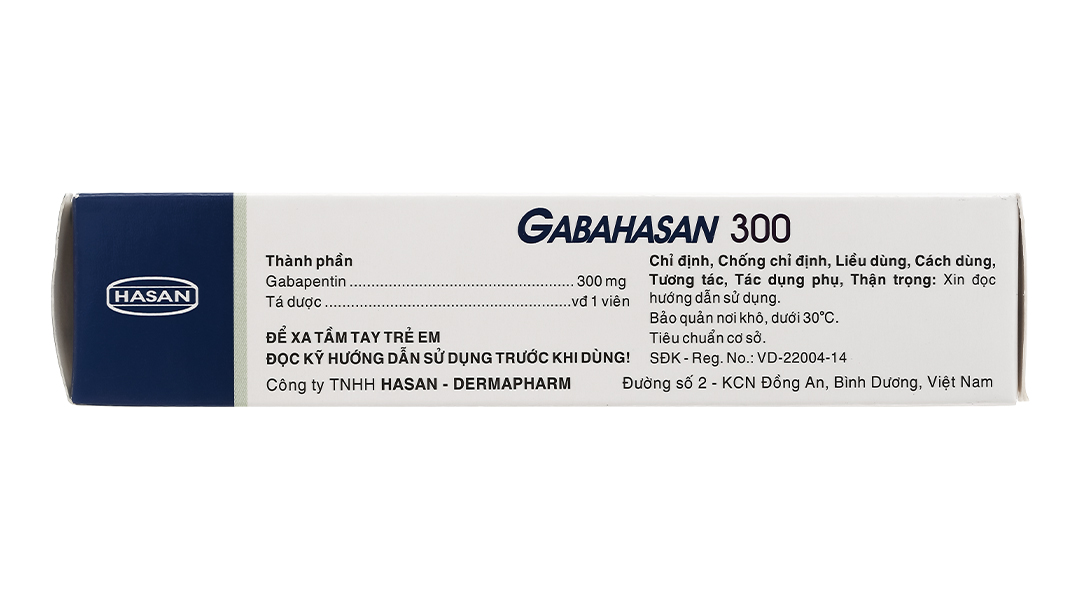 Gabahasan 300 trị động kinh, đau dây thần kinh (3 vỉ x 10 viên) - 08/ ...