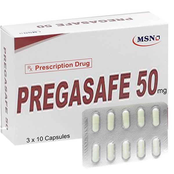 Pregasafe 50 trị động kinh, đau dây thần kinh (3 vỉ x 10 viên) - 08/ ...