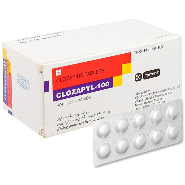 Clozapyl-100 trị tâm thần phân liệt (10 vỉ x 10 viên) - 10/2024 ...