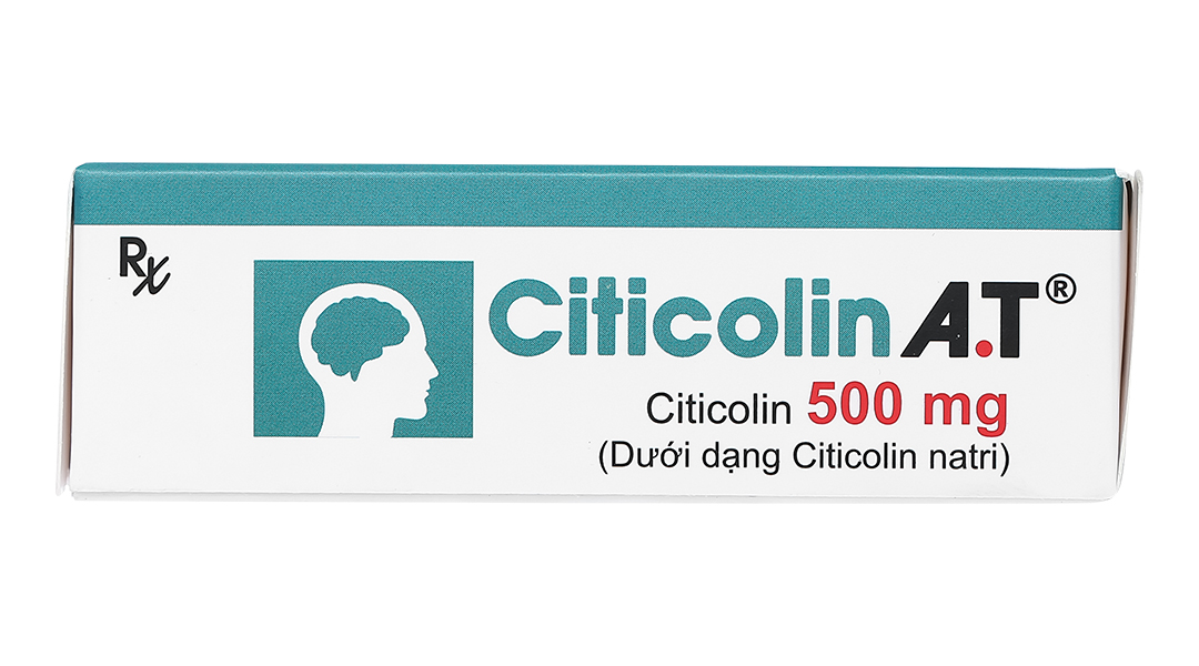 Citicolin A.T 500mg trị bệnh não cấp, Parkinson (3 vỉ x 10 viên) - 08/ ...