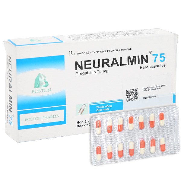 Neuralmin 75 điều trị động kinh, rối loạn lo âu (2 vỉ x 14 viên) - 09/ ...