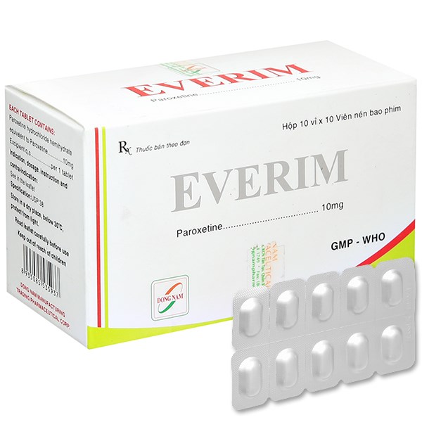 Everim 10mg trị trầm cảm, rối loạn lo âu (10 vỉ x 10 viên) - 10/2024 ...