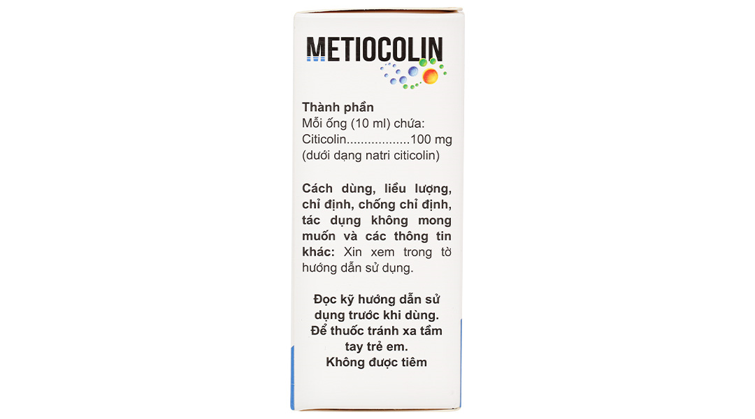 Dung dịch uống Metiocolin 100mg/10ml trị rối loạn ý thức, Parkinson (4 ...
