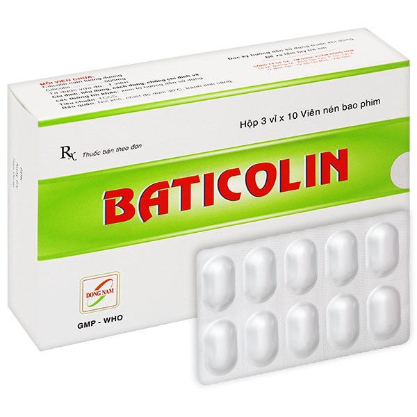 Baticolin 500mg trị bệnh mạch máu não, chấn thương sọ não (3 vỉ x 10 ...