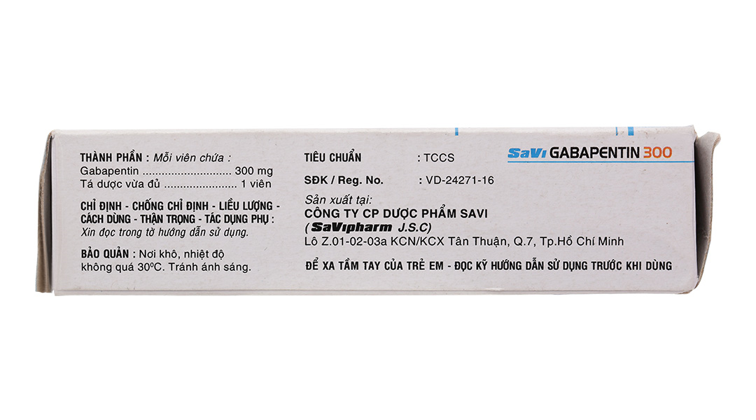 Savi Gabapentin 300 hỗ trợ trị động kinh cục bộ (3 vỉ x 10 viên) - 05/ ...