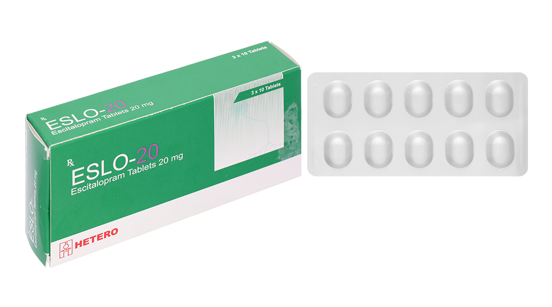 Eslo-20 trị trầm cảm, rối loạn lo âu (3 vỉ x 10 viên) - 08/2024 ...