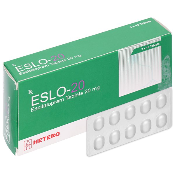 Thuốc Eslo-20 trị trầm cảm, rối loạn lo âu (3 vỉ x 10 viên) - 11/2024 ...