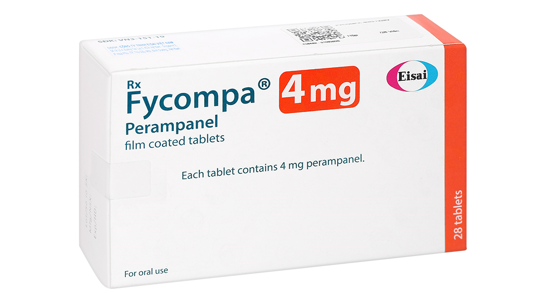 Fycompa 4mg điều trị bổ trợ cơn động kinh khởi phát cục bộ (2 vỉ x 14 ...