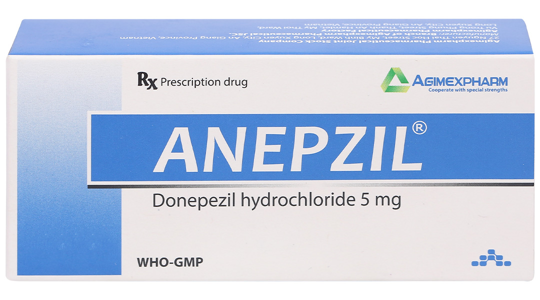 Anepzil 5mg điều trị triệu chứng suy giảm trí nhớ (3 vỉ x 10 viên) - 07 ...