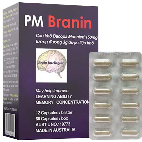 Thuốc PM Branin 150mg cải thiện các chức năng não, cải thiện trí nhớ ...