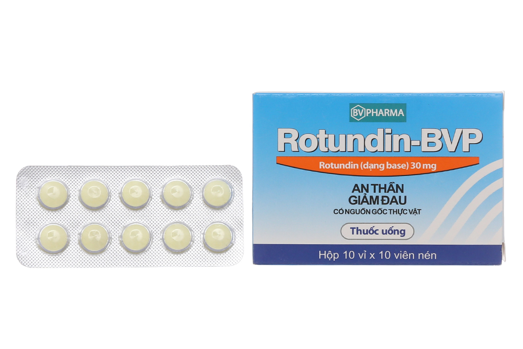 Rotundin-BVP 30mg an thần, giảm lo âu (10 vỉ x 10 viên) - 05/2024 ...